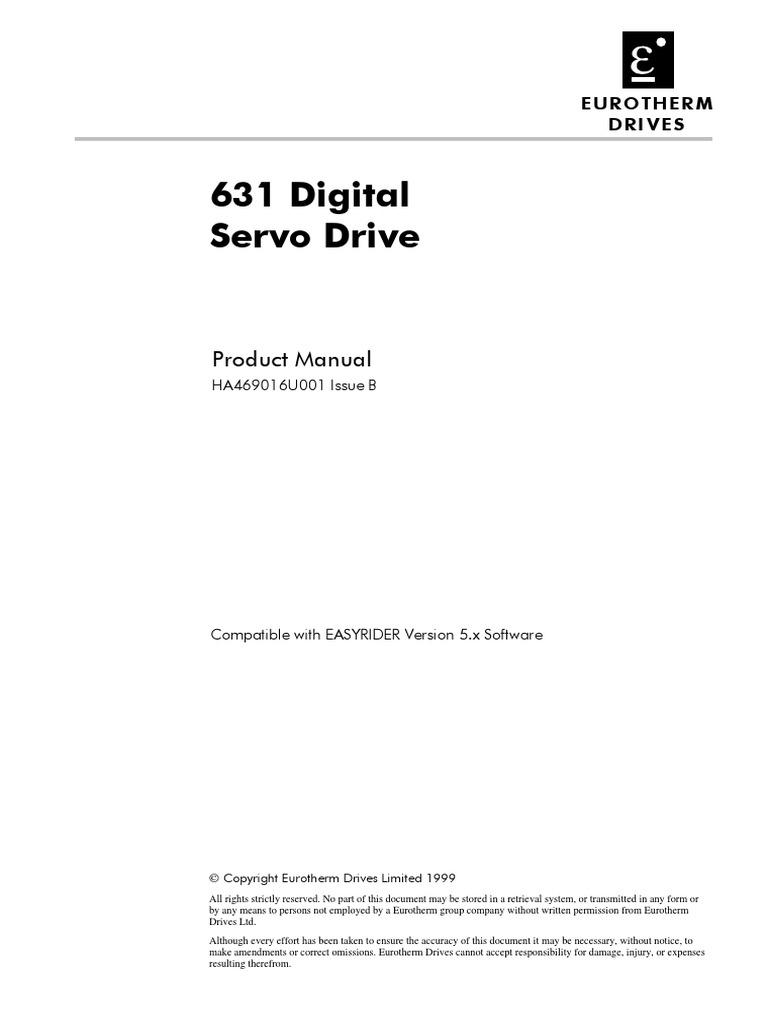 631 Digital Servo Drive | PDF | Electrical Wiring | Electrical Engineering