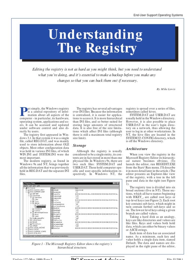 Understanding Windows Registry | PDF | Windows Registry | Ibm Pc ...