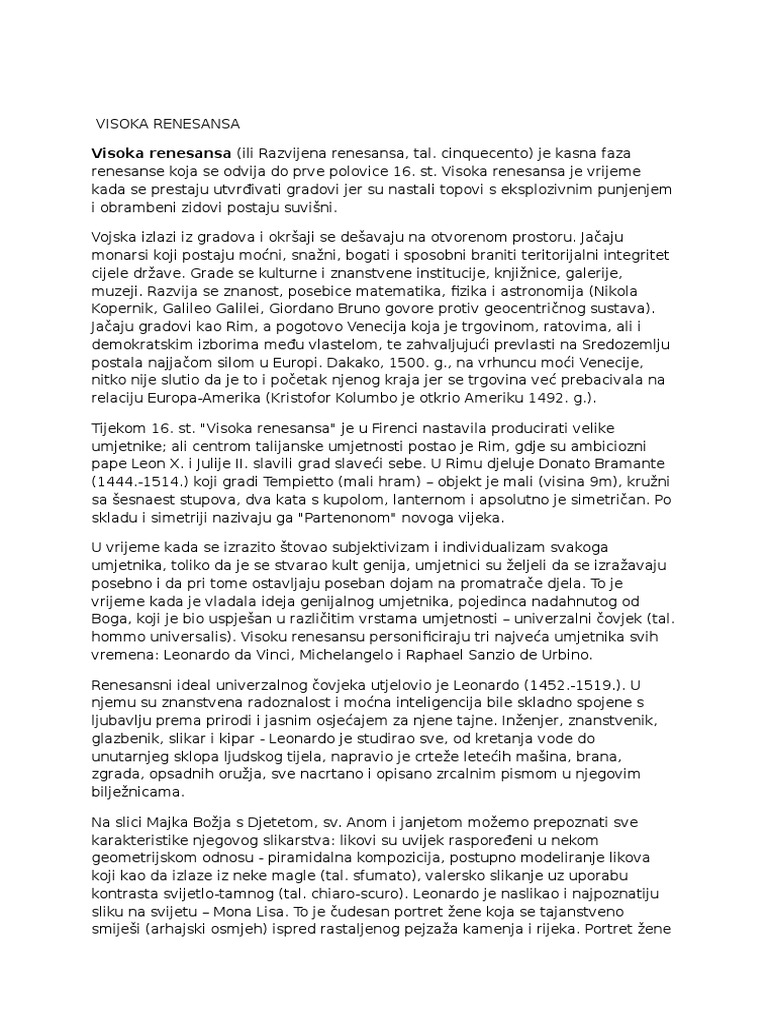 VISOKA RENESANSA RFGTRFGGG | PDF