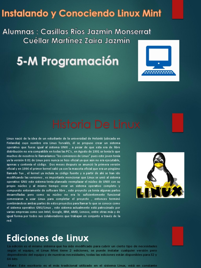 Exposicion Linux Mint | PDF | Distribución de Linux | Computación de 64 ...