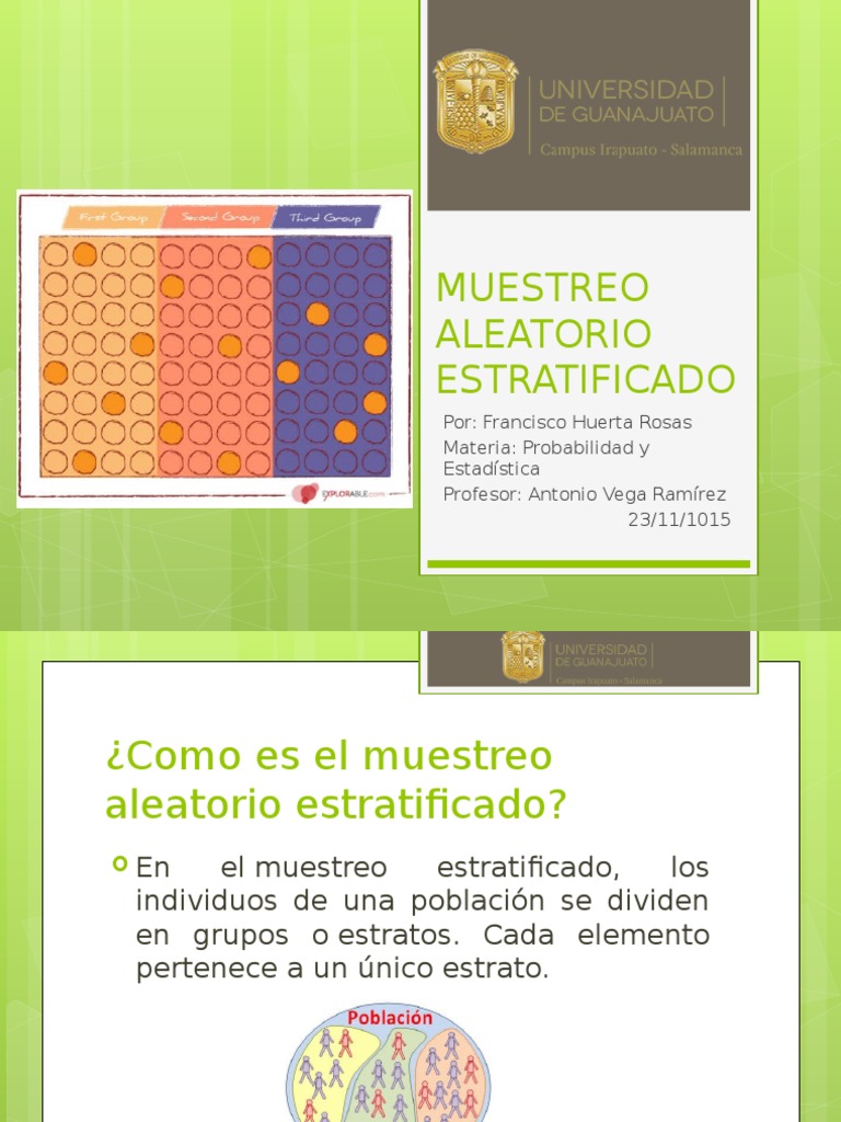 muestreo aleatorio estratificado | Muestreo (Estadísticas ...