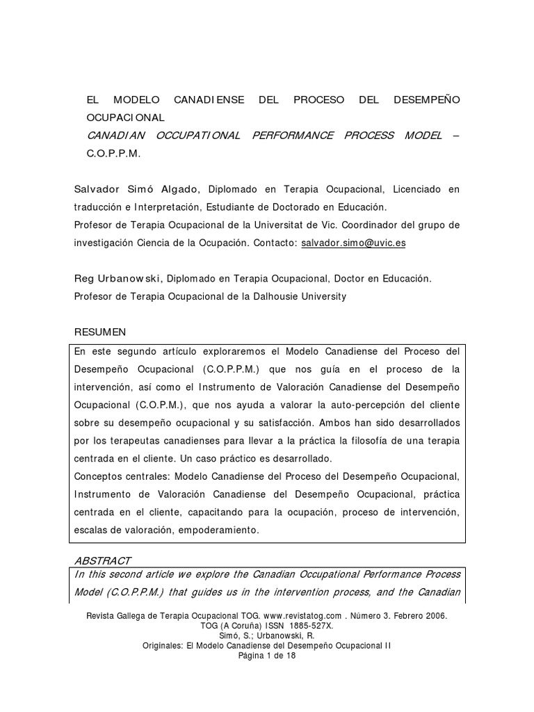 Modelo Canadiense | PDF