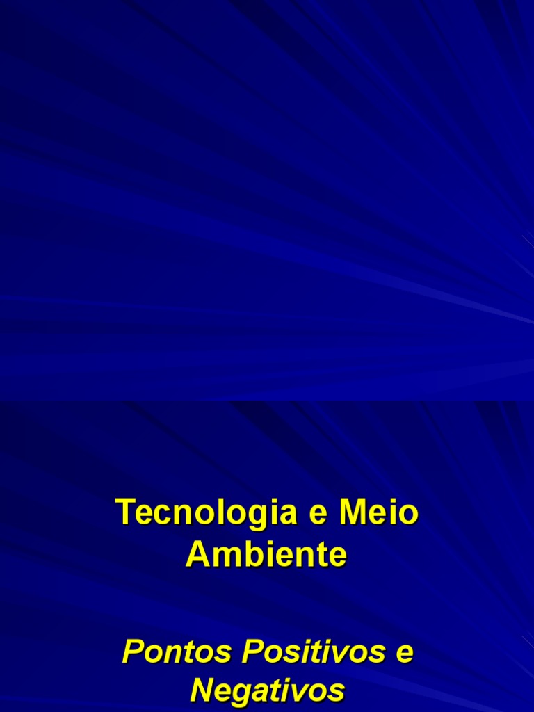 Tecnologia e Meio Ambiente | PDF | Poluição do ar | Reciclagem