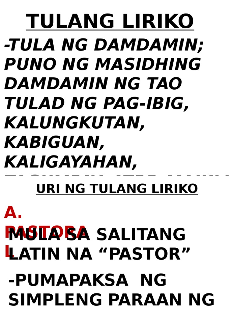 Tulang Liriko | PDF