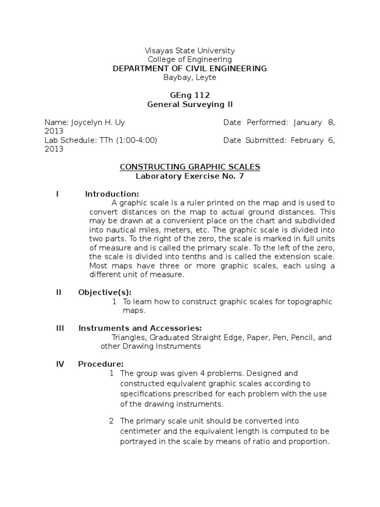 Lab Report On Surveying | PDF | Map | Scientific Observation