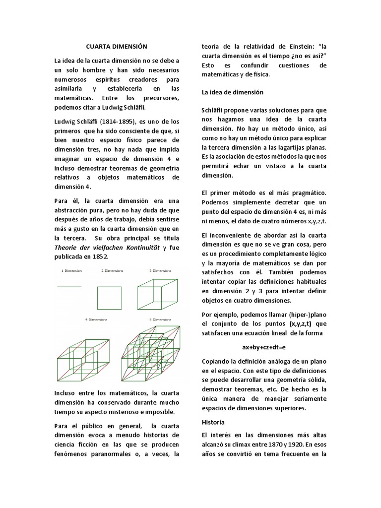 Cuarta Dimensión | PDF | Espacio | Tiempo espacial