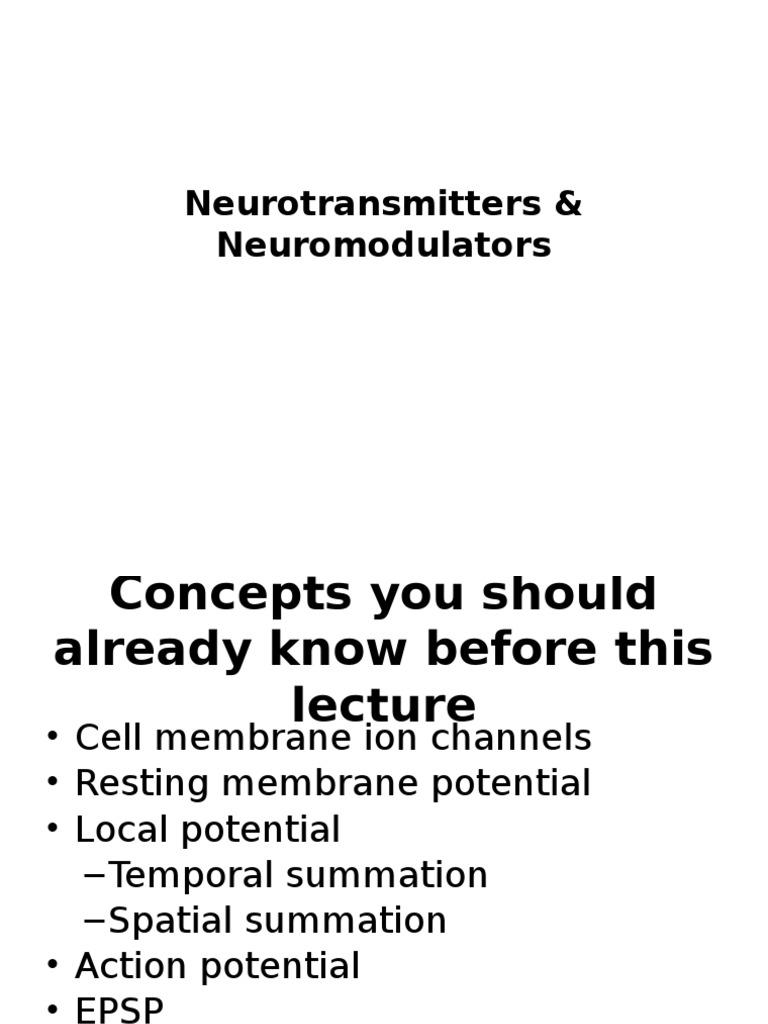 Neurotransmitters and Neuromodulators: Understanding Communication in ...