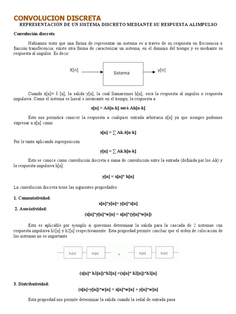 Señales y Sistemas - Convolucion Discreta | PDF