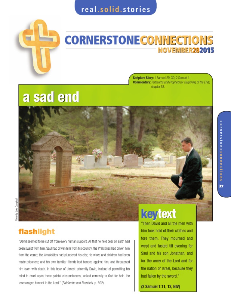 4th Quarter 2015 Lesson 9 Cornerstone Connections | PDF | David | Saul