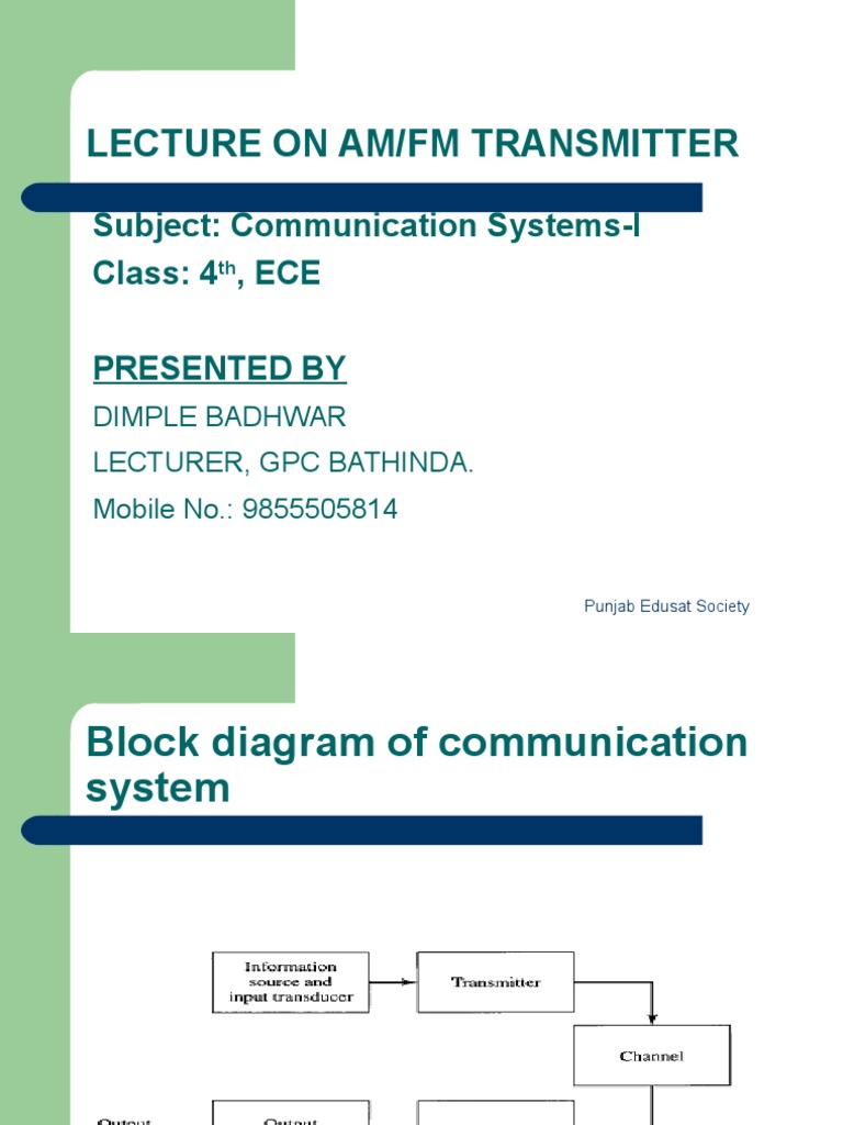 Class Notes - Am & FM Transmitters | Download Free PDF | Frequency ...