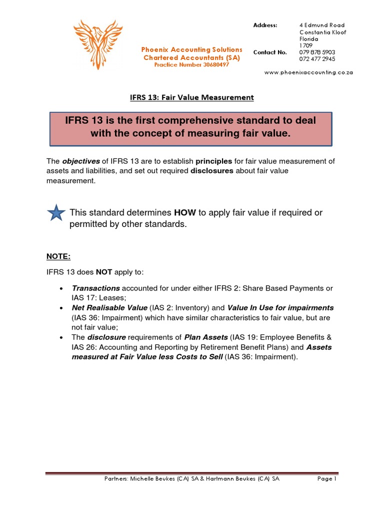 IFRS 13: Fair Value Measurement Guide | PDF | Fair Value ...
