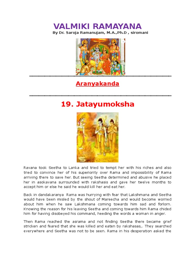 Valmiki Ramayan 2 | PDF | Rama | Sita