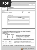 CAE Answer Sheets | PDF | Tests | Standardized Tests