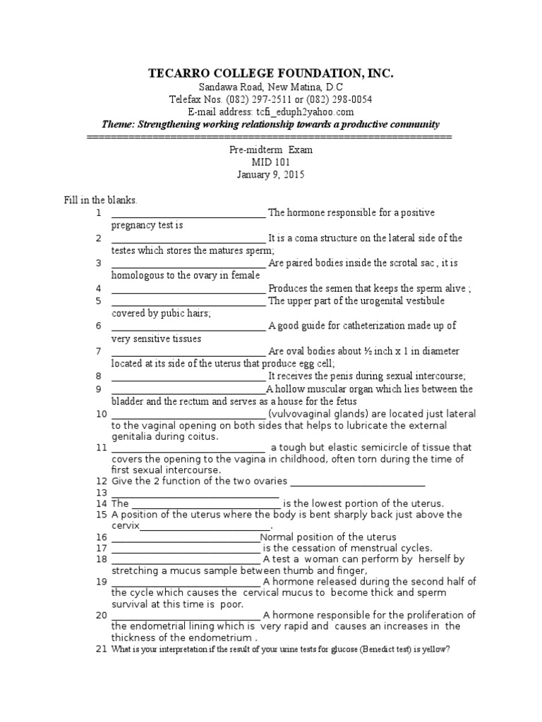 Tecarro College Foundation, Inc.: Theme: Strengthening Working ...