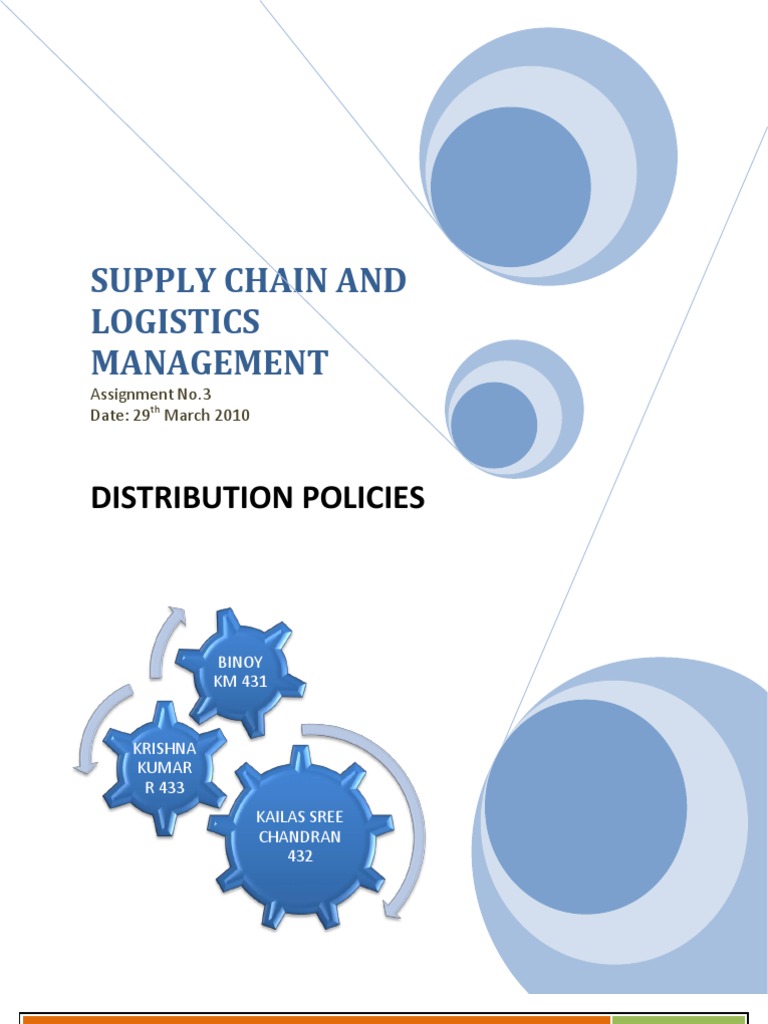 Supply Chain and Logistics Management: Distribution Policies | PDF ...