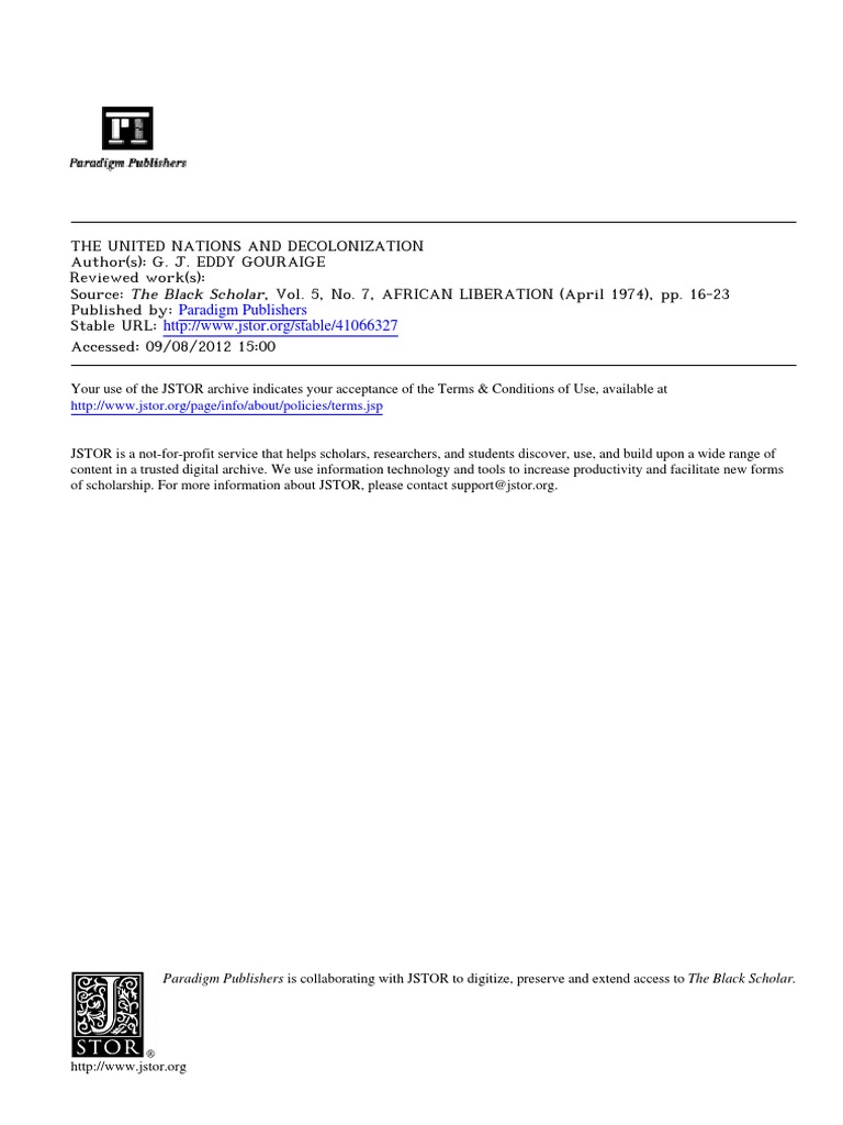 The United Nation and Decolonization | PDF | Portugal | Self Determination