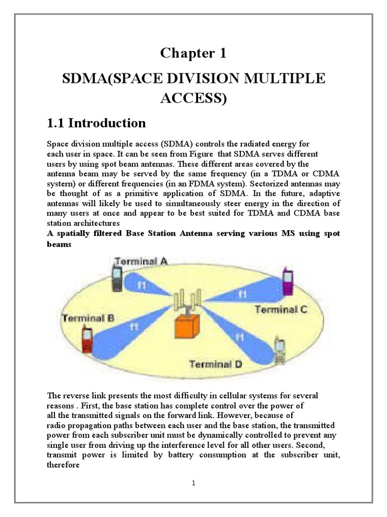 Seminar Report On SDMA | PDF | Cellular Network | Channel Access Method