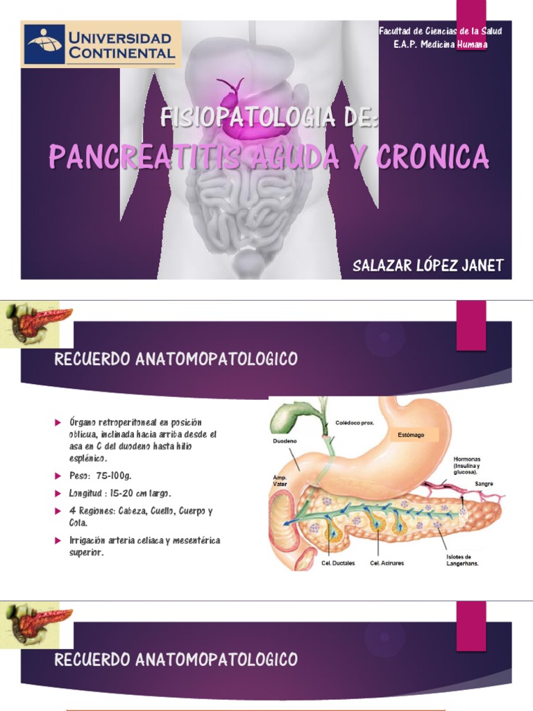 Pancreatitis Aguda y Cronica | PDF | Páncreas | Inflamación