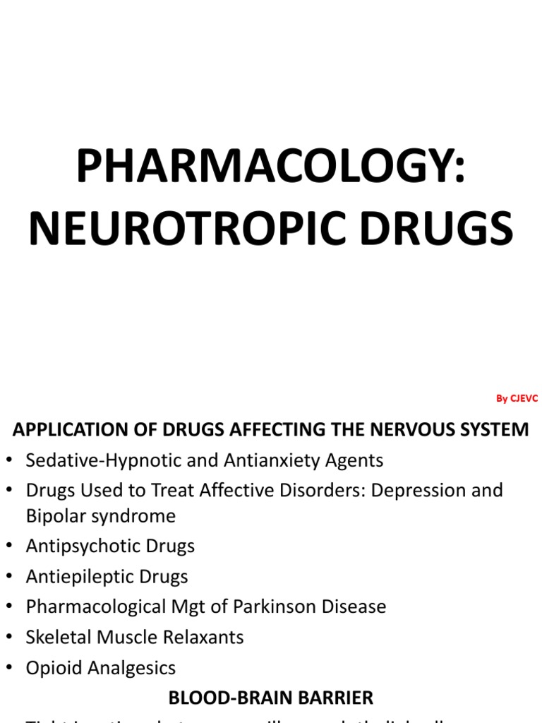 Pharmacology Neurotropic Drugs 2015 | PDF | Neurotransmitter | Chemical ...
