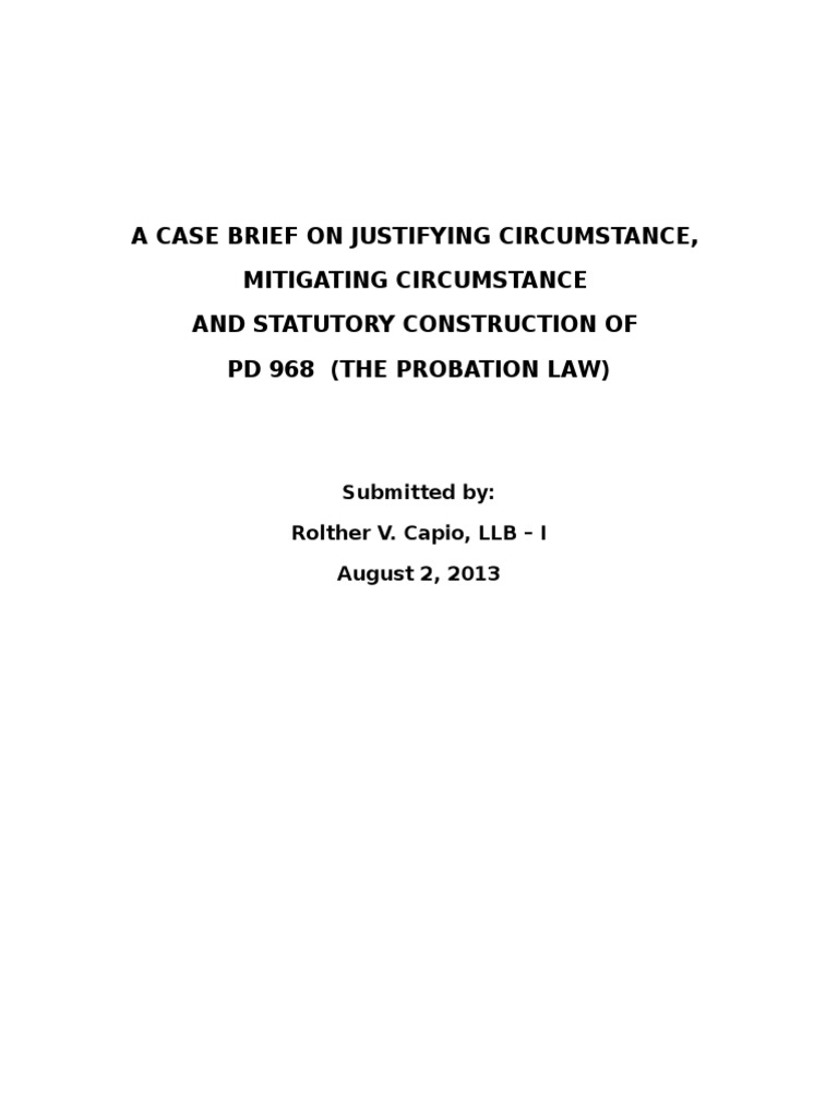 CASE BRIEF Colinares vs. People of The Philippines | PDF | Probation ...