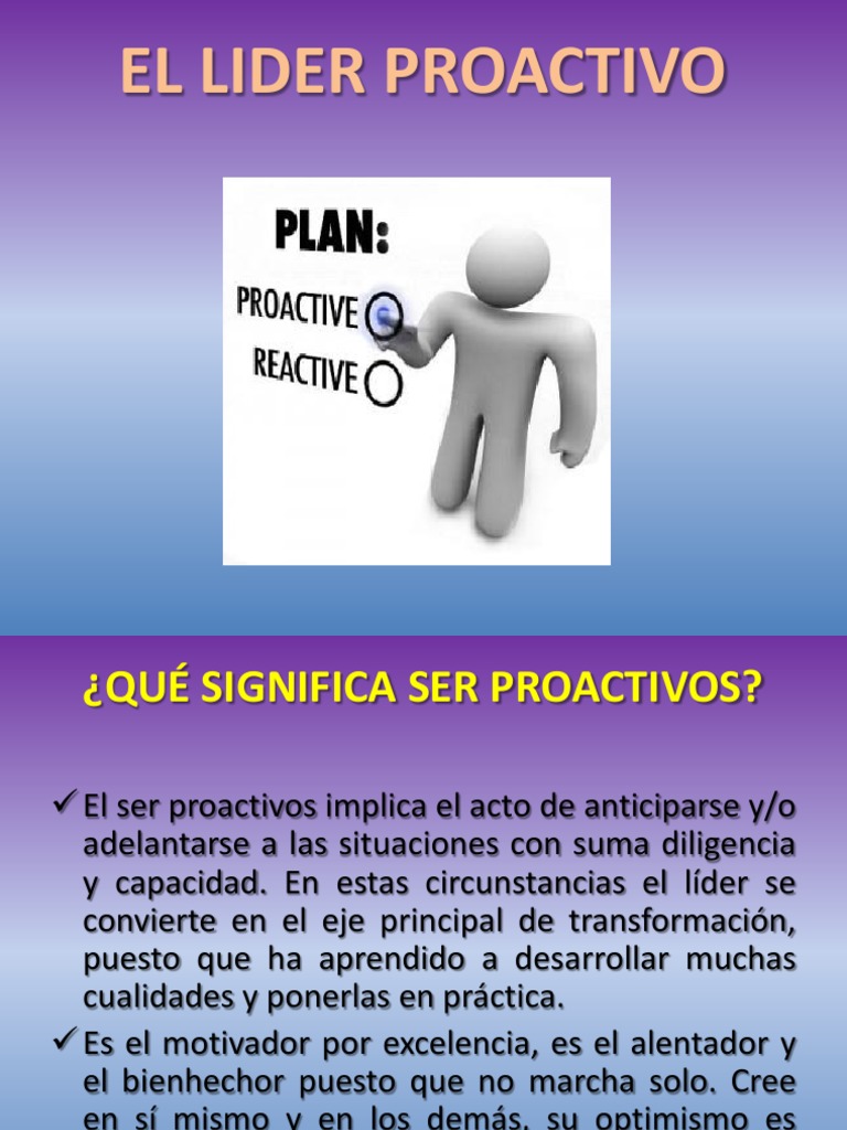 El Lider Proactivo | PDF | Liderazgo | Toma de decisiones