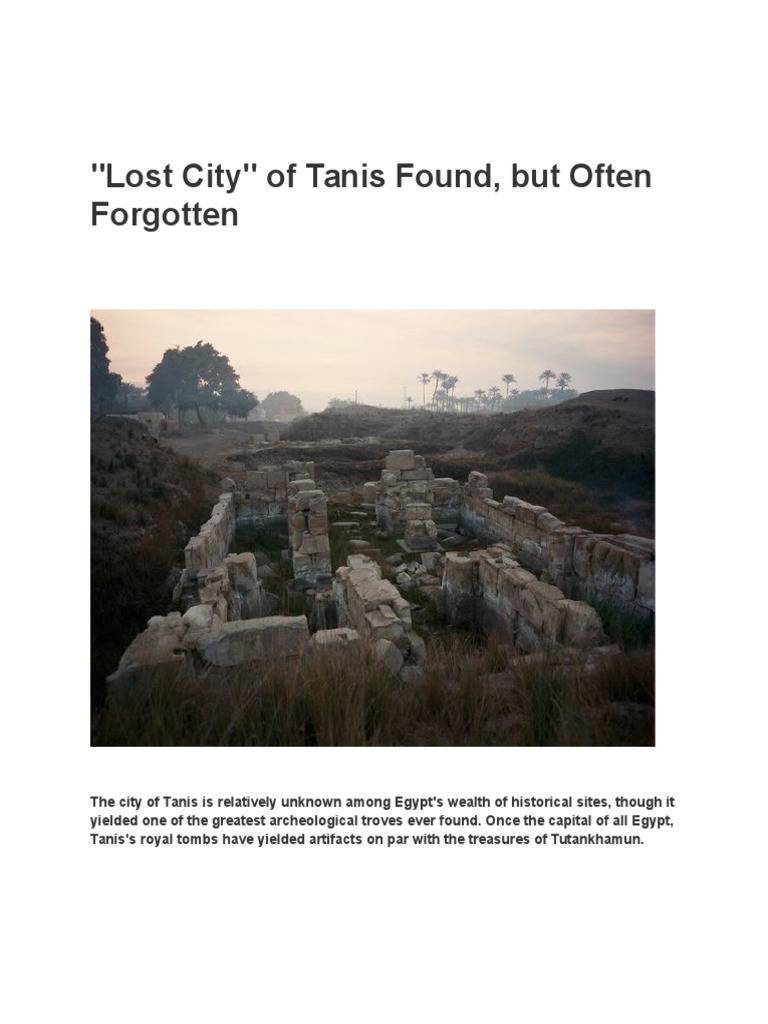 Rediscovering Egypt's Lost Tanis | PDF | Archaeology | Ancient Egypt