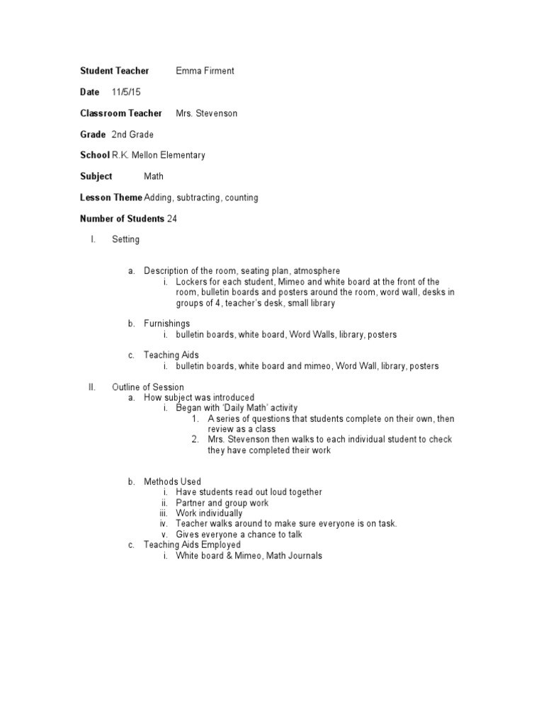 Mrs Stevenson | PDF | Classroom | Teachers