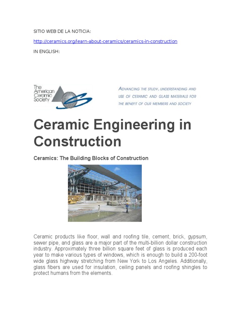 Ceramic Engineering in Construction: Sitio Web de La Noticia | PDF ...