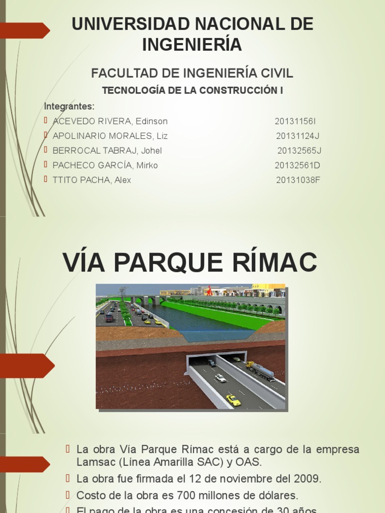 Construcción de la Vía Parque Rímac | PDF | Grúa (máquina) | Estufa de ...