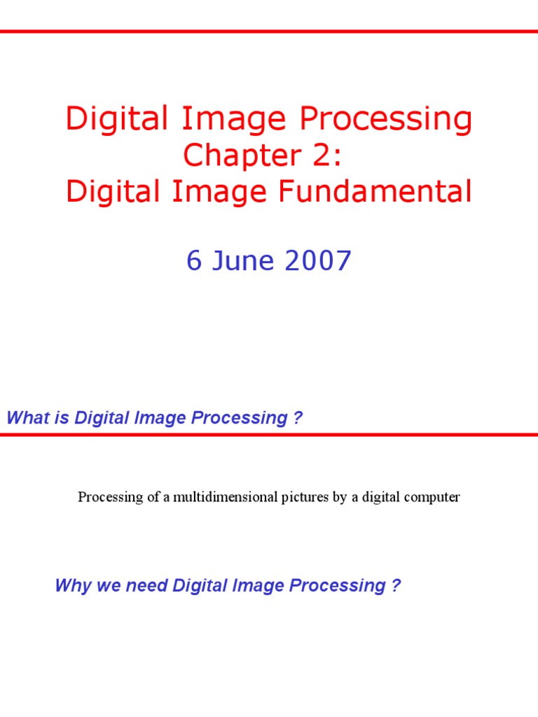Chapter 2 Digital Image Fundamantels | PDF | Charge Coupled Device | Sampling (Signal Processing)