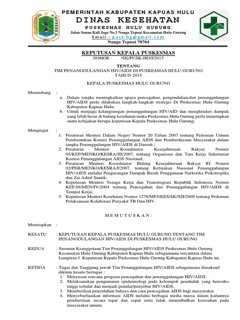 Tim Penanggulangan HIV/AIDS | PDF