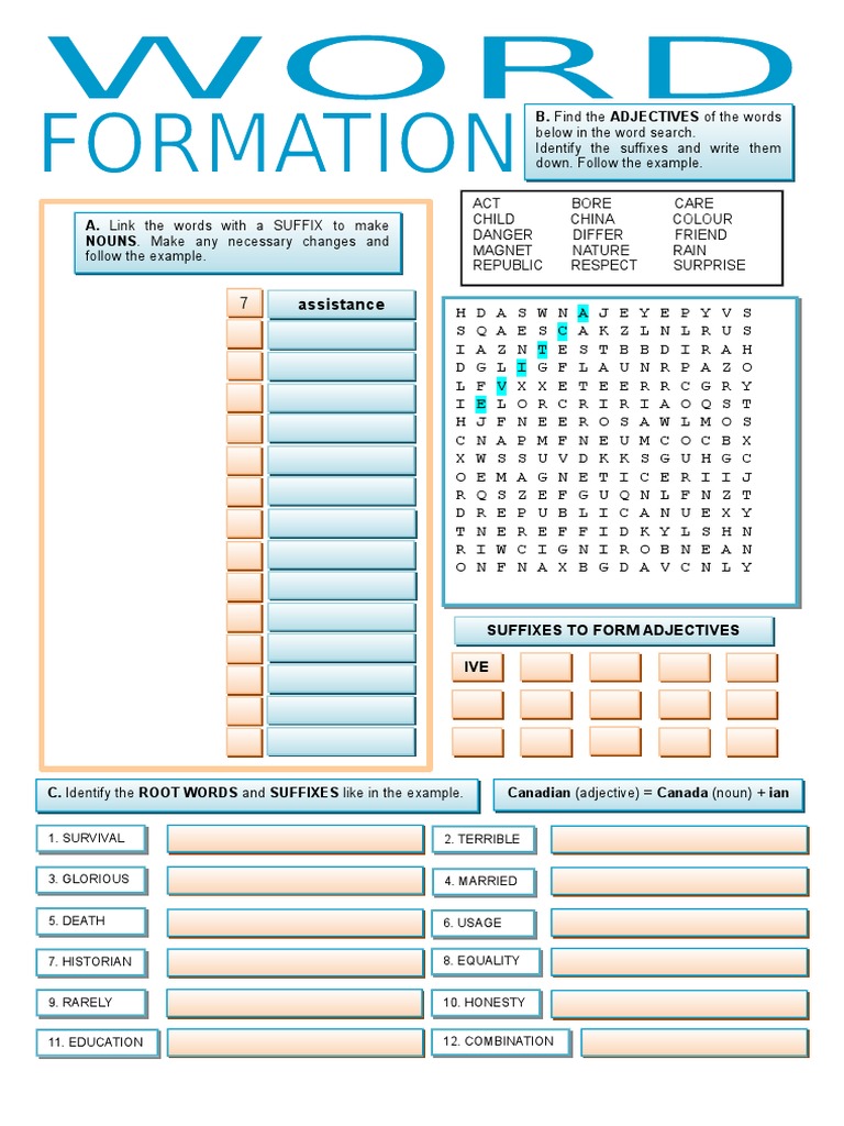 Word Formation | PDF | Adjective | Semantic Units