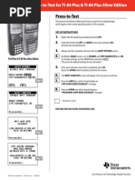 TI-Nspire Press-to-Test Overview | PDF | Computing