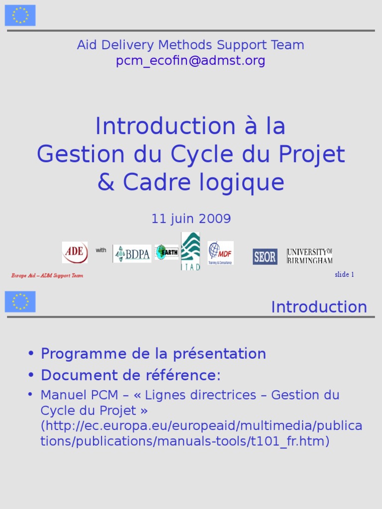 Gestion Cycle de Projet Et Cadre Logique | PDF | Partie prenante | Surpêche
