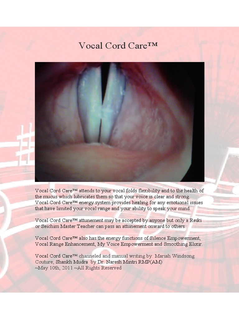 Vocal Cord Care Final | PDF | Silence | Larynx