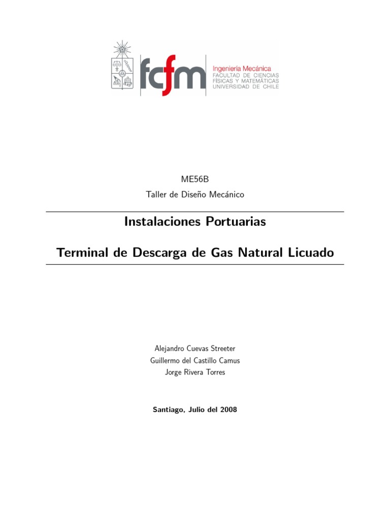 Informe Final Gnl Pdf Gas Natural Licuado Sustancias Químicas