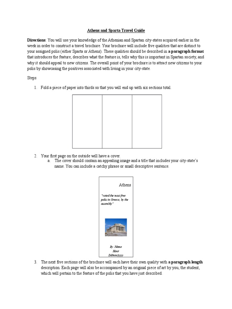 Athens and Sparta Travel Brochure Guide | PDF | Sparta | Athens