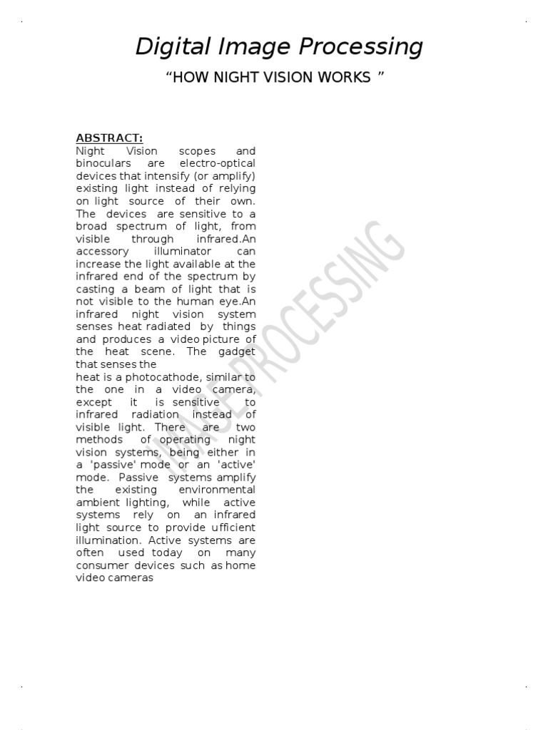 Digital Image Processing | PDF | Infrared | Thermography