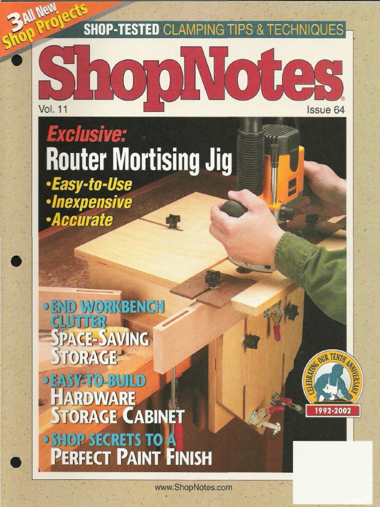 ShopNotes #64 - Router Mortising Jig | PDF