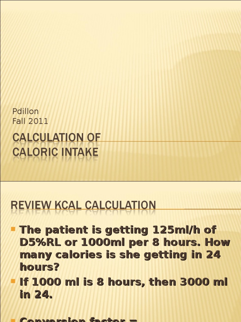 Calculation of Kcal | Download Free PDF | Calorie | Kilogram