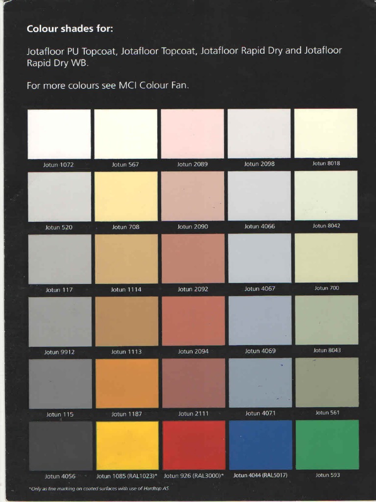 Color Card Jotafloor | PDF