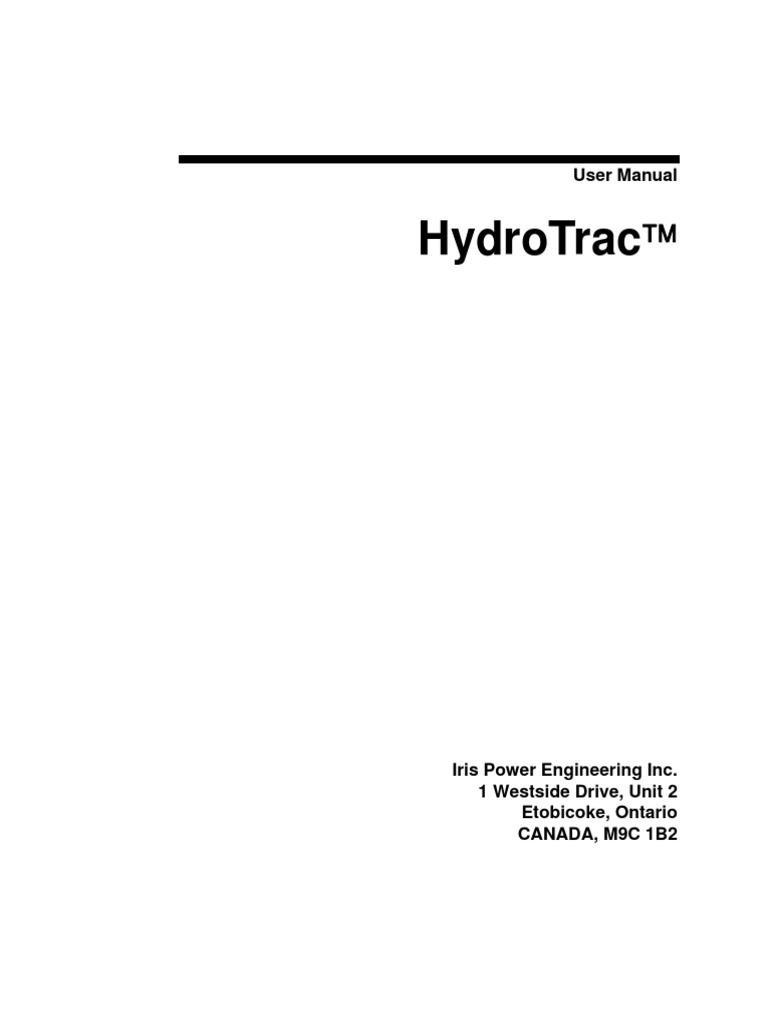 Hydrotrac User Manual | PDF | Button (Computing) | Menu (Computing)