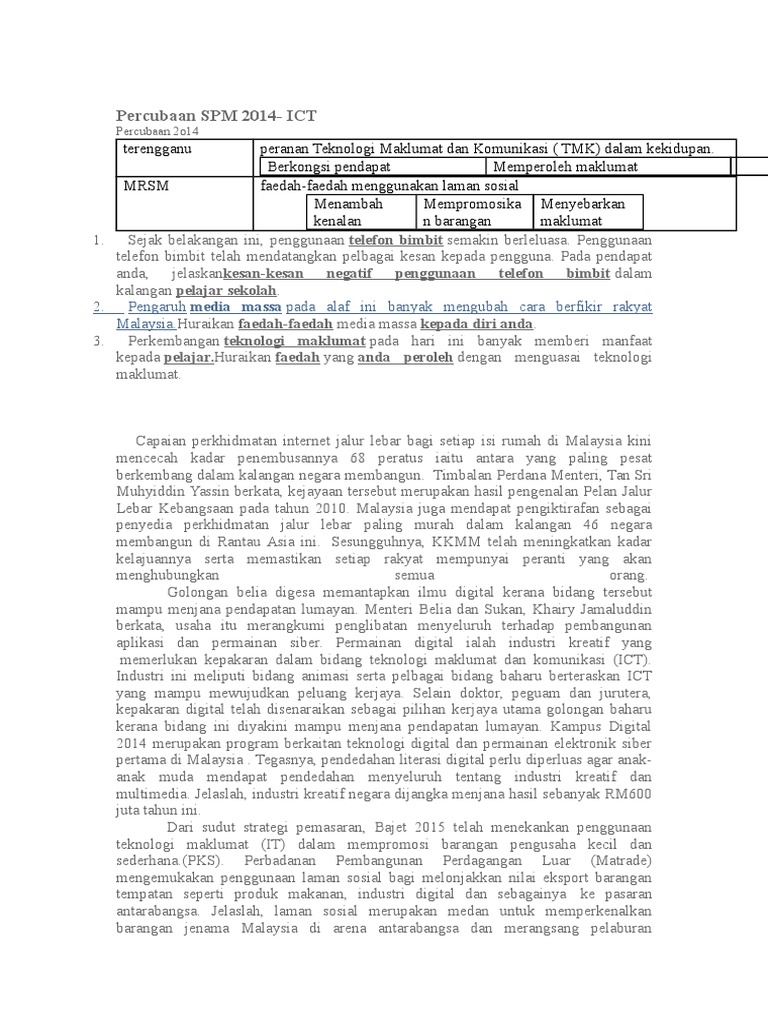 ICT Karangan | PDF