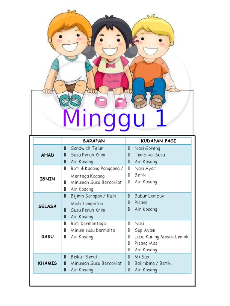 Menu Prasekolah | PDF