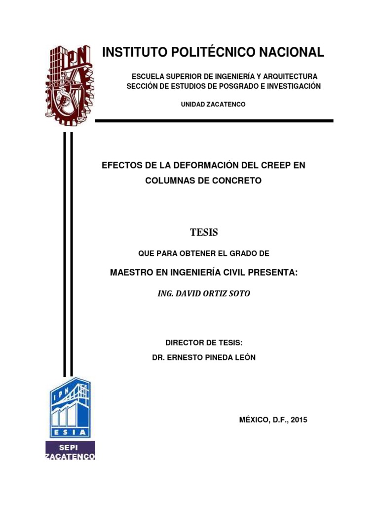 Efectos de La Deformación Del Creep en Columnas de Concreto (David ...