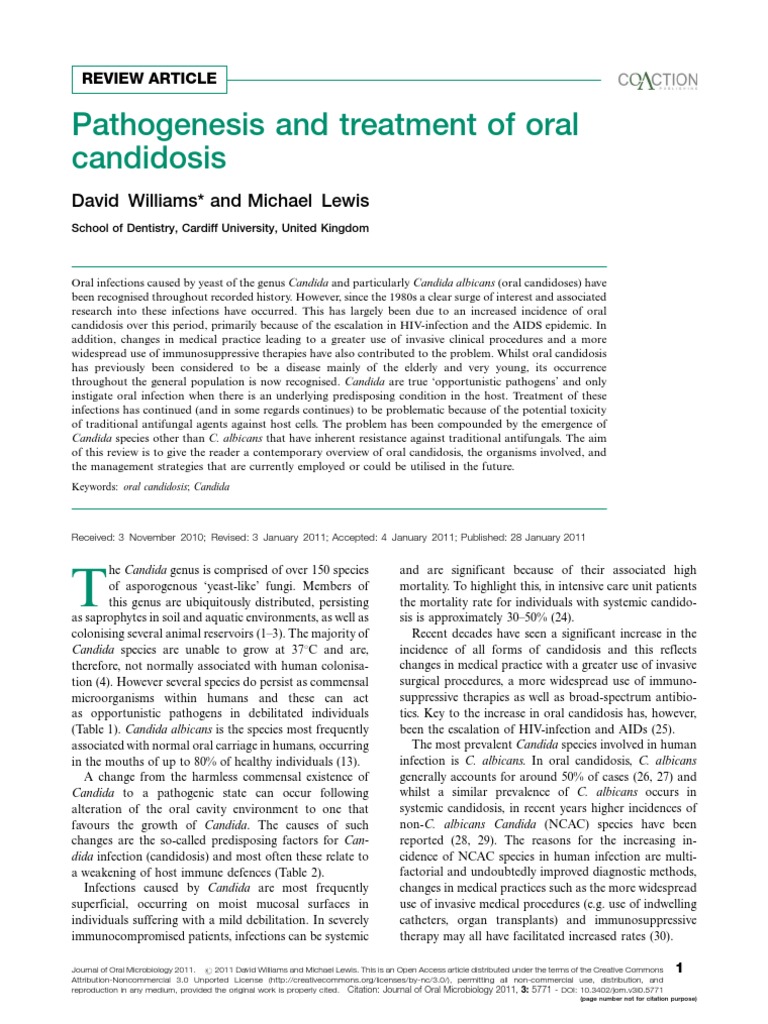 Pathophysiology of Oral Candidiasis | Candidiasis | Candida (Fungus)