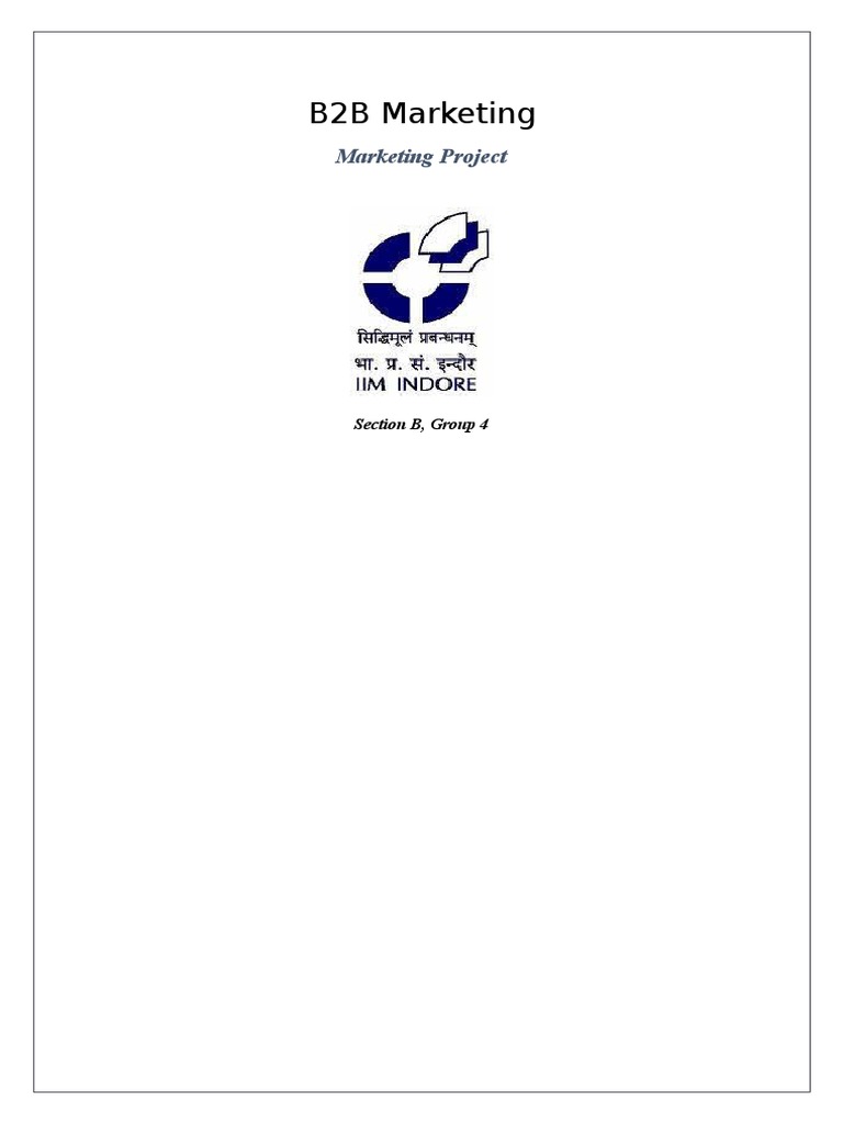 B2B Marketing Project | PDF | Electronic Data Interchange | E Commerce