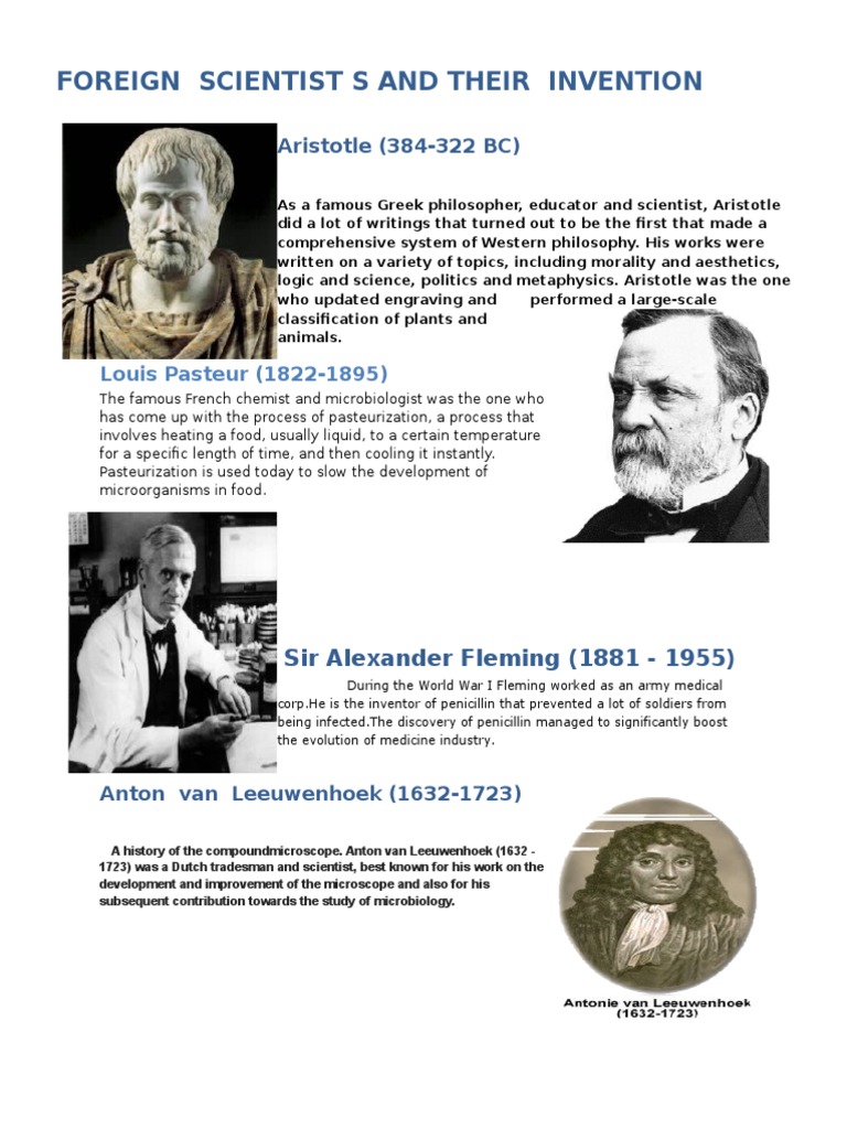 Foreign Scientist S and Their Invention | PDF