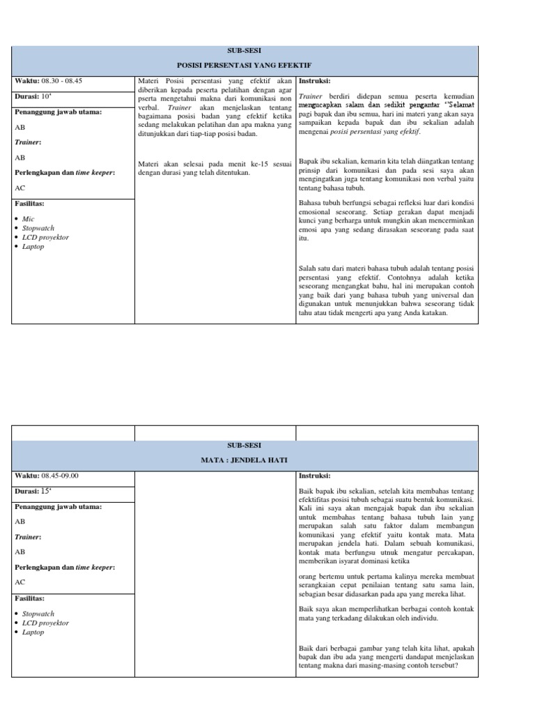 Contoh Manual Trainer | PDF