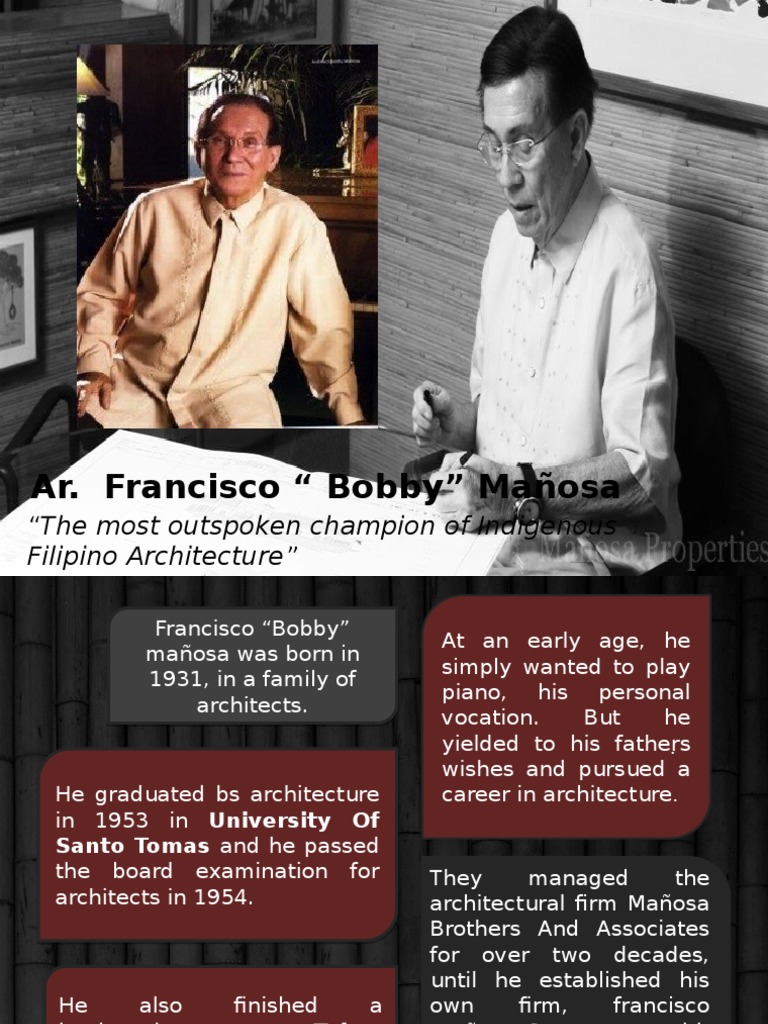Bobby Mañosa: Champion of Filipino Architecture | PDF | Philippines ...